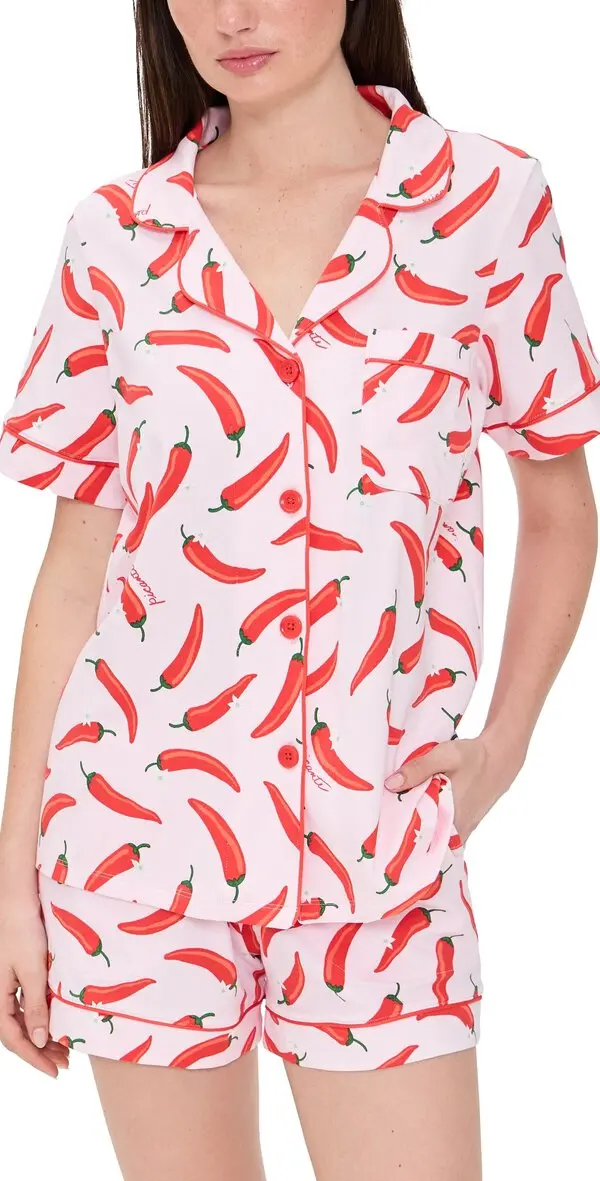 BEDHEAD PAJAMAS Classic Jersey Shorty Pajama Set - Coming In Hot