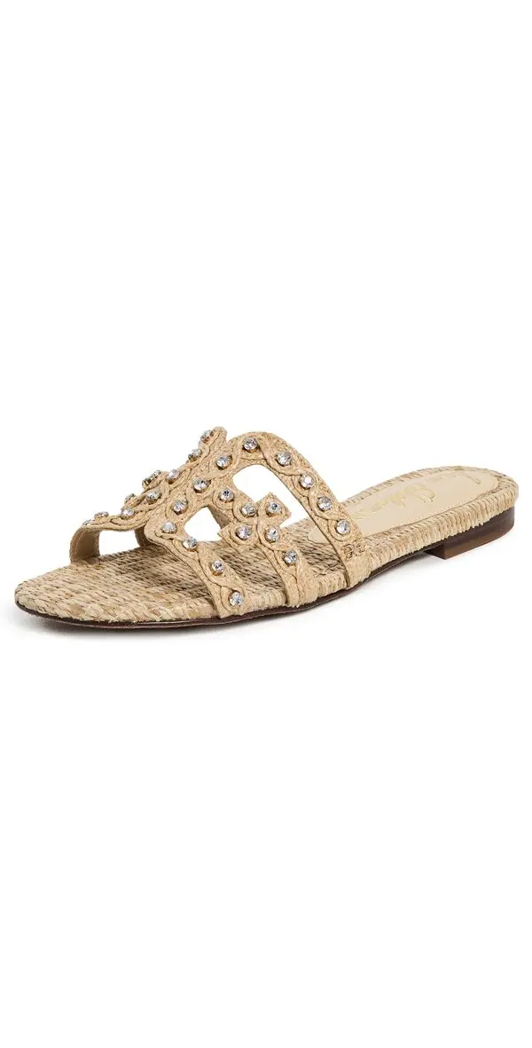 Sam Edelman Bay Jewel Slides - Bleached Beechwood
