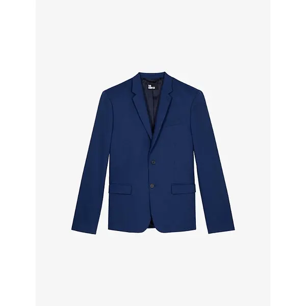 The Kooples Lapel-collar Slim-fit Stretch Wool-blend Blazer