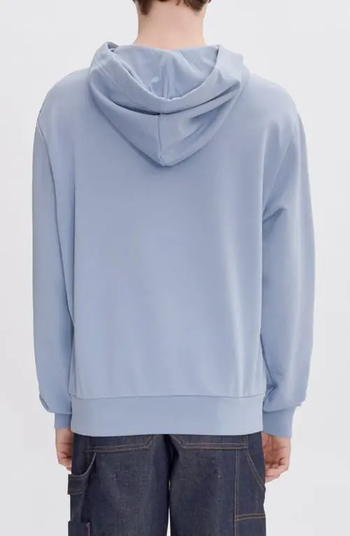 A.p.c. Boxy Petite V.p.c. Logo Hoodie - Bleu Gris/ Dark Navy