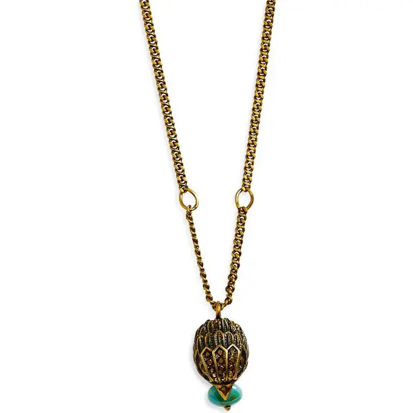 Kurt Geiger Eagle Head Pendant Necklace - Turquoise