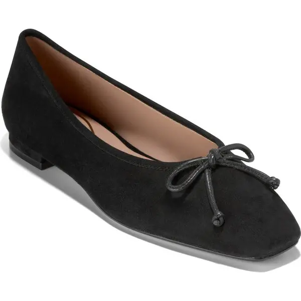 Cole Haan Bethany Ballerina Flat - Black Suede