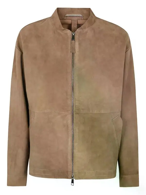 THE JACKIE LEATHERS Suede Zip-up Jacket
