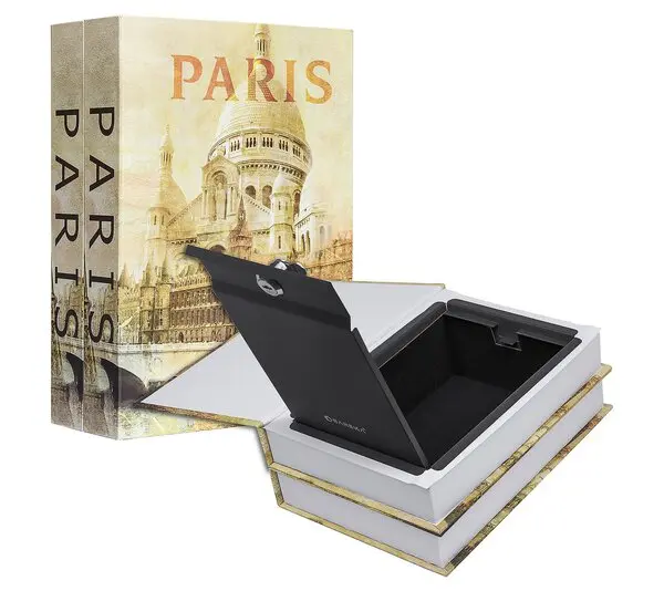 BARSKA Paris & Paris Series Dual Book Lock Boxe S With Key Lock