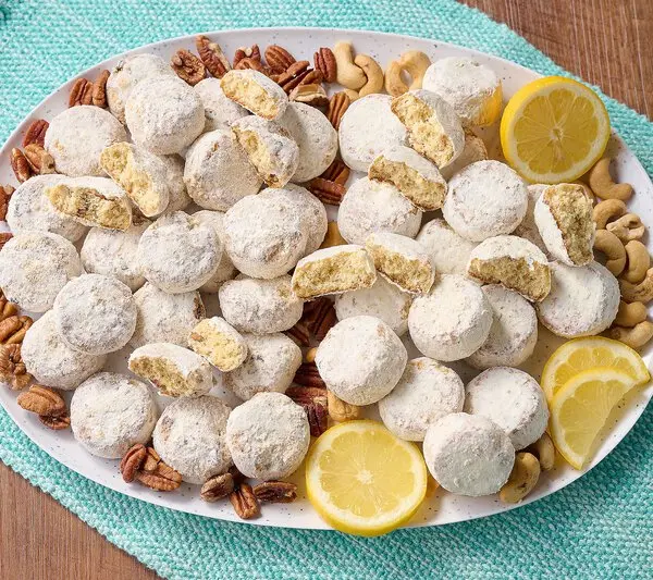 DAVID'S COOKIES 2lbs Lemon Cashew Or Butter Pecan Meltaways
