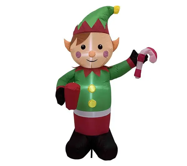 NORTHLIGHT Lighted Inflatable Elf Yard Christma S Decor 4.25