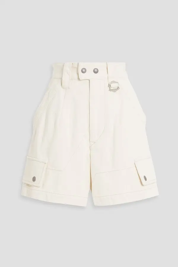 Isabel Marant Eliano Cotton-twill Shorts - Ecru