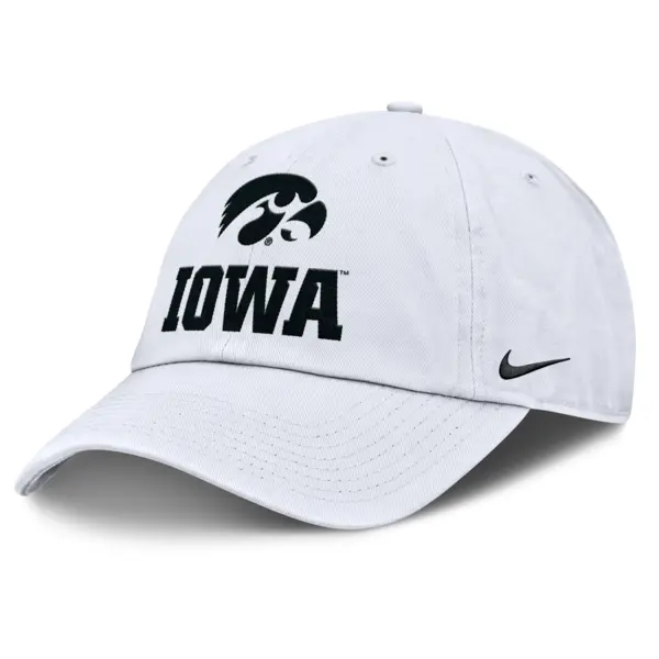 Nike Iowa Sideline Club Gameday Adjustable Hat - White