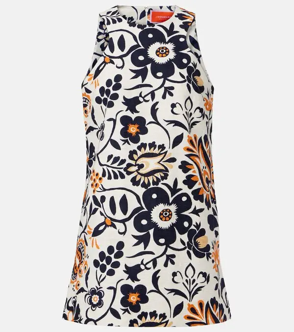 La DoubleJ Printed Cotton Poplin Minidress - Multicoloured