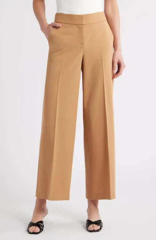 TAHARI ASL Wide Leg Trousers - Camel