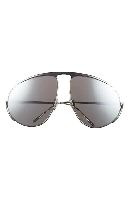 Loewe Signature Pilot Sunglasses - Shiny Palladium/smoke Mirror