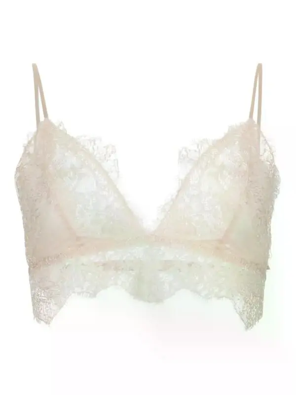 Liu Jo Lace Cropped Top - Neutrals
