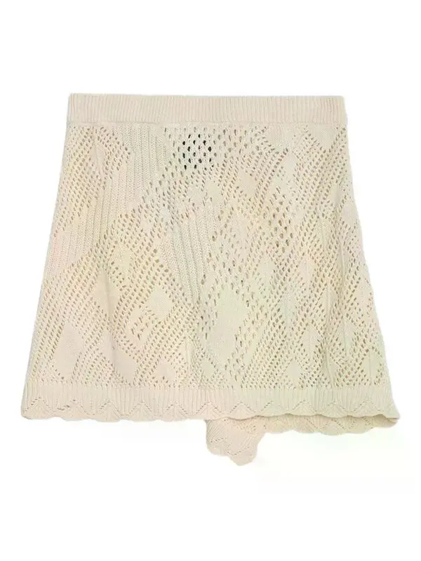A PAPER KID Pointelle-knit Skirt