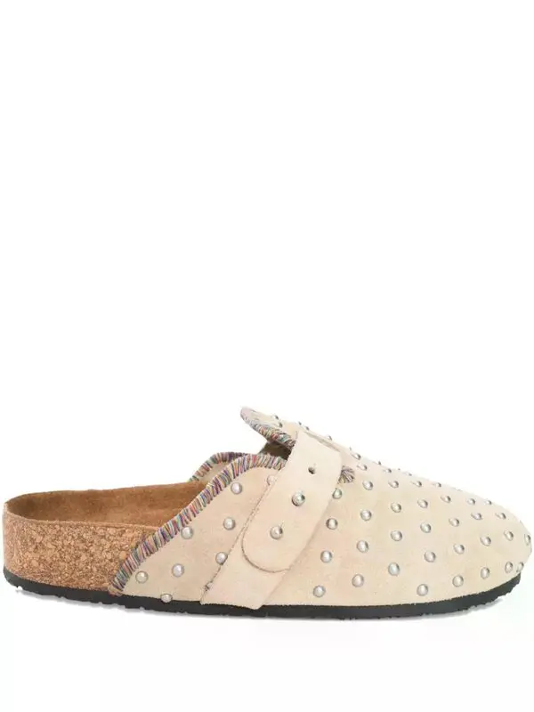 ARIZONA LOVE Stud-embellished Slip-on Mules