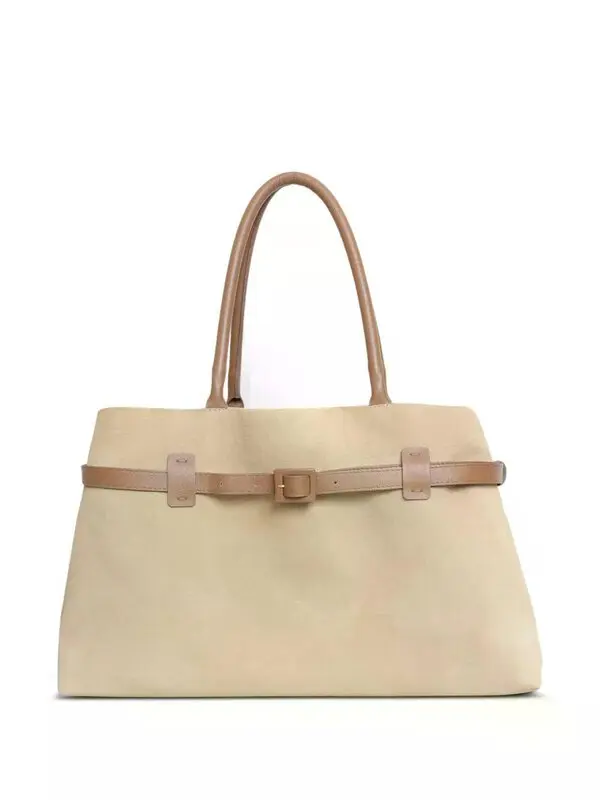 STUDIO CHOFAKIAN Calizo Suede Tote Bag - Neutrals