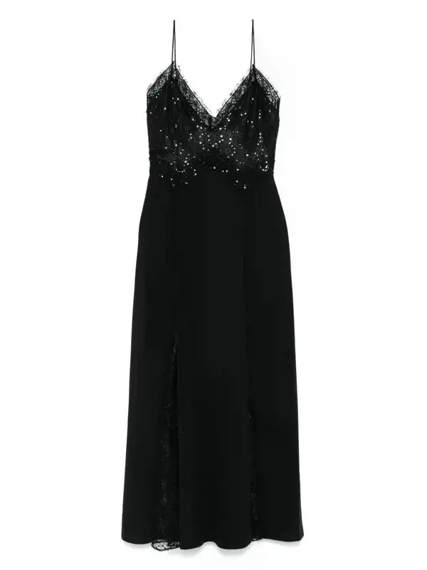 NISSA Sequin-embellished Midi Dress