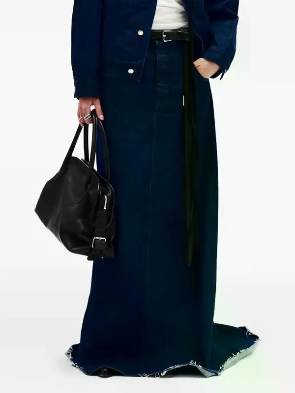 ANN DEMEULEMEESTER Goele Denim Maxi Skirt - Blue