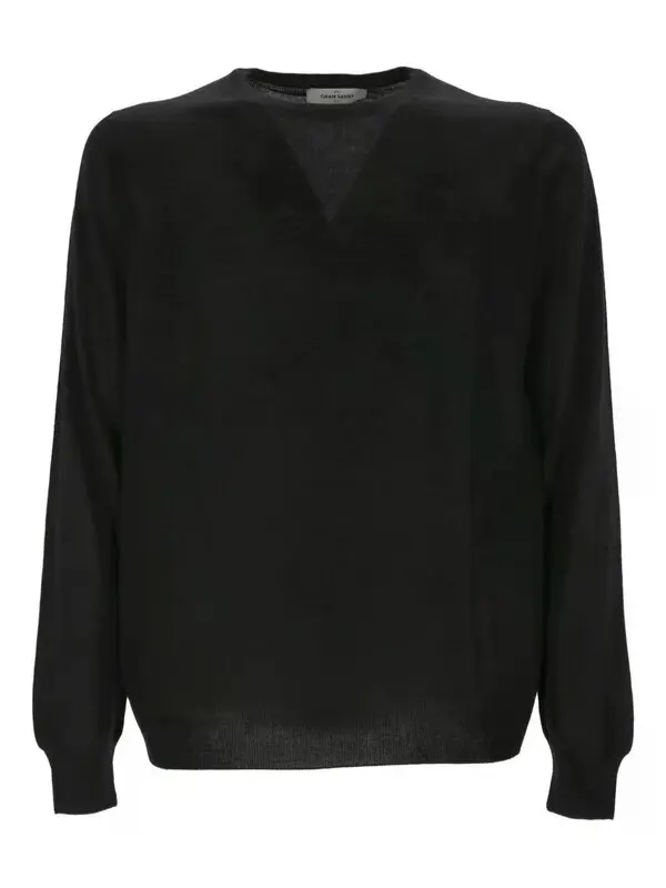 GRAN SASSO V-neck Sweater - Black