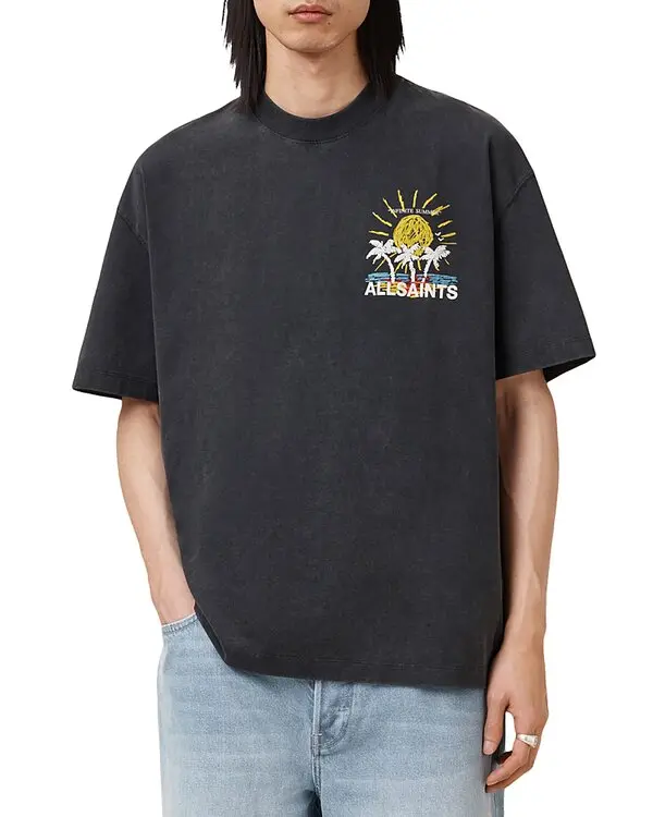 All Saints Cove Graphic Tee - Washed Black