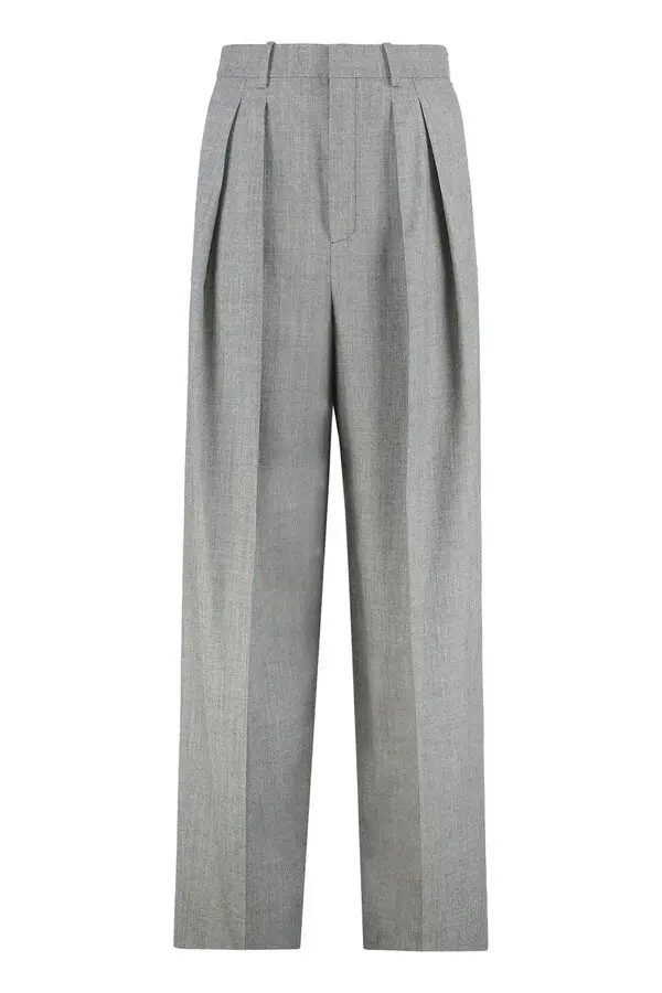 Saint Laurent Wool Wide-leg Trousers