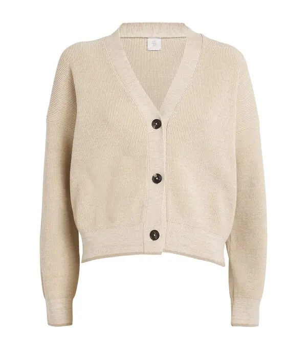 Eleventy Cotton Metallic Cardigan
