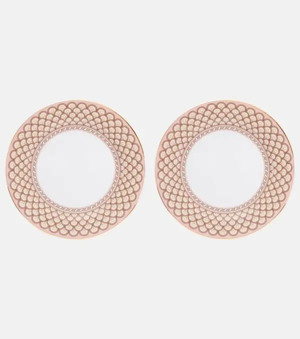 La DoubleJ Napoli Dusty Pink Set Of 2 Dessert Plates