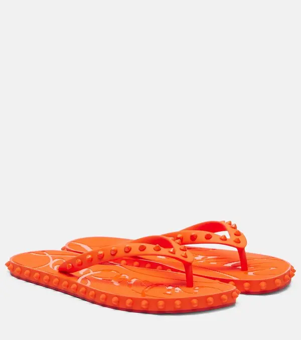 CHRISTIAN LOUBOUTIN Super Loubi Thong Sandals - Orange
