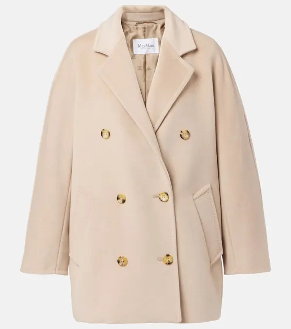 Max Mara Rebus Icon Wool And Cashmere Coat - Beige