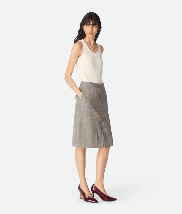 Bottega Veneta Viscose And Silk Knot Skirt