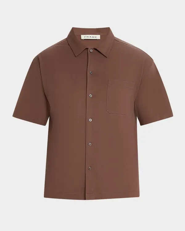 FRAME Pique Button-down Shirt