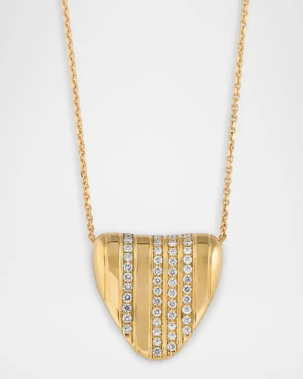 PERUFFO 18k Yellow Gold Triangular Pendant Necklace