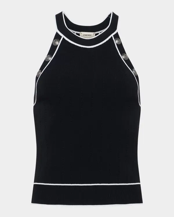 L'Agence Rosemary High-neck Tank Top