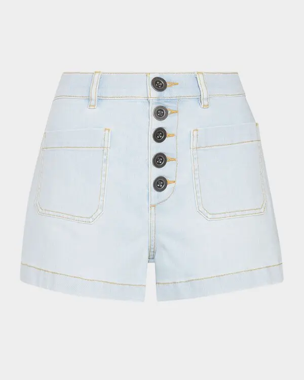 Ramy Brook Cindy Denim Shorts - Bleach Wash