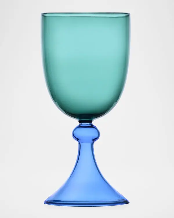 ICHENDORF MILANO Tamigi Goblet, 10 Oz - Petrol/blue
