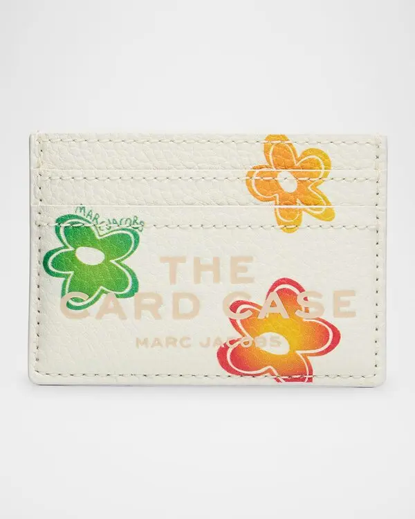Marc Jacobs Wild Daisy Leather Card Case - White Multi