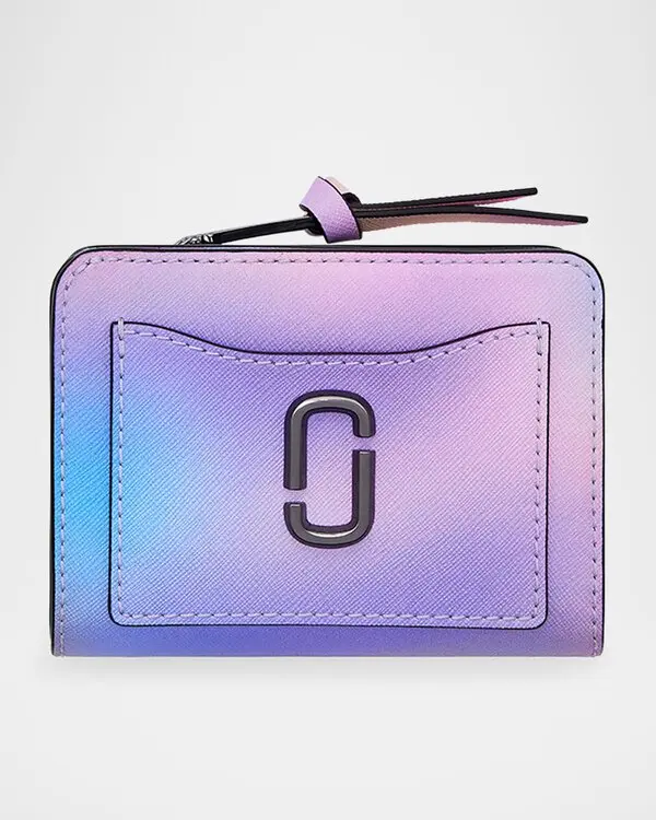 Marc Jacobs Snapshot Airbrush Leather Wallet - Blue Multi