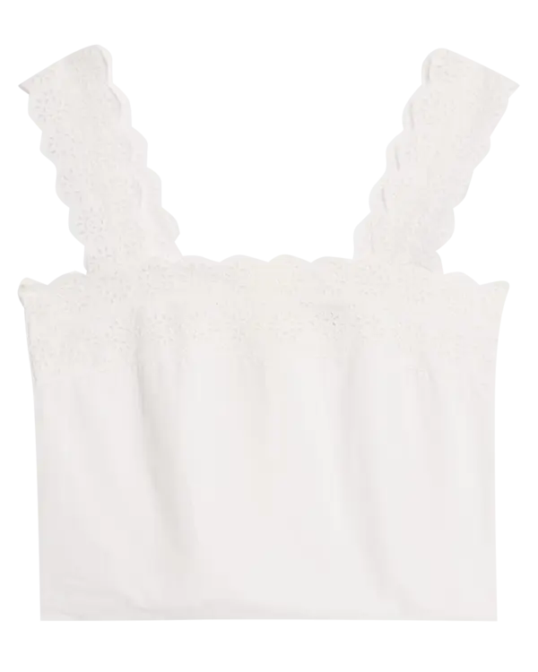 FRAME Eyelet Tank Top