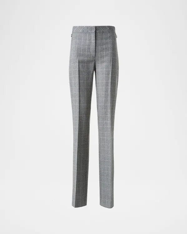 Akris Prince Of Wales Check Cashmere Pants