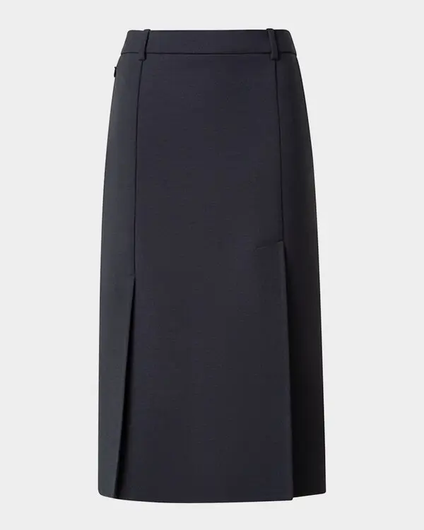 Akris Double-face Wool Pencil Midi Skirt