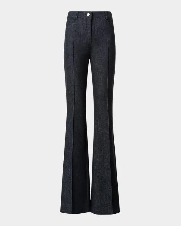 Akris Farid Stretch Bootcut Jeans - Black