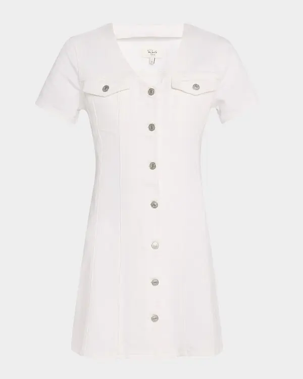 Rails Saratoga Denim Mini Dress - Salt White