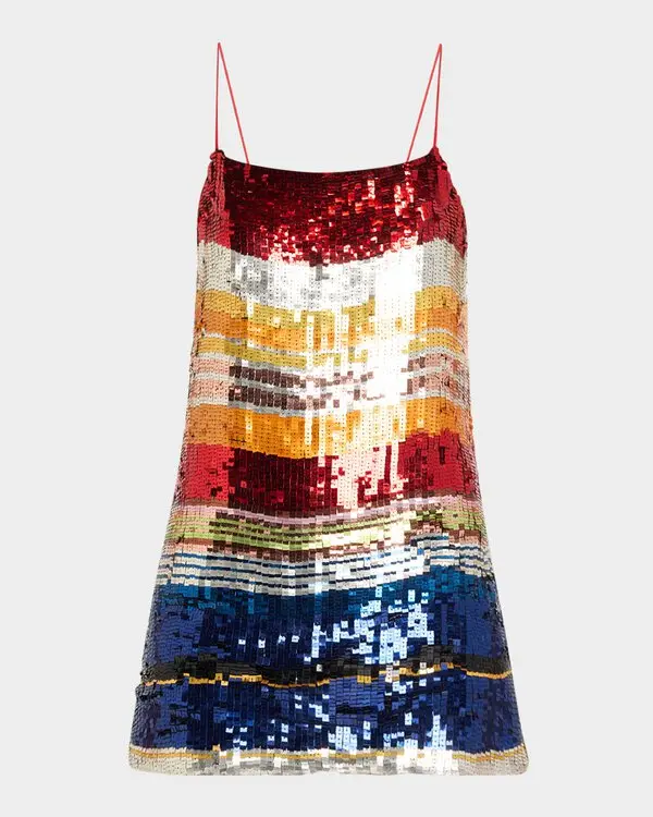 Alice + Olivia Bridget Sequined Mini Dress