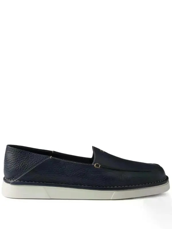 Prada Textured Leather Loafers