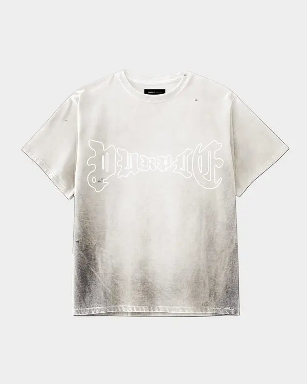 PURPLE BRAND Short-sleeve Textured Jersey Logo Tee