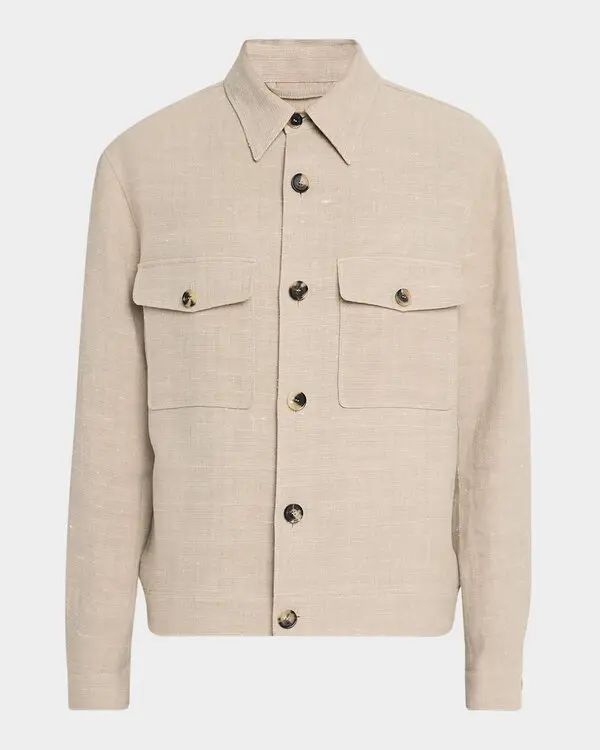 Loro Piana Clem Summer Linen And Silk Blouson