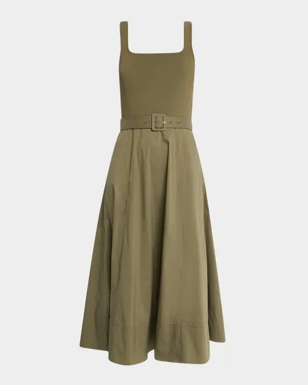 Tanya Taylor Carmen A-line Midi Combo Dress