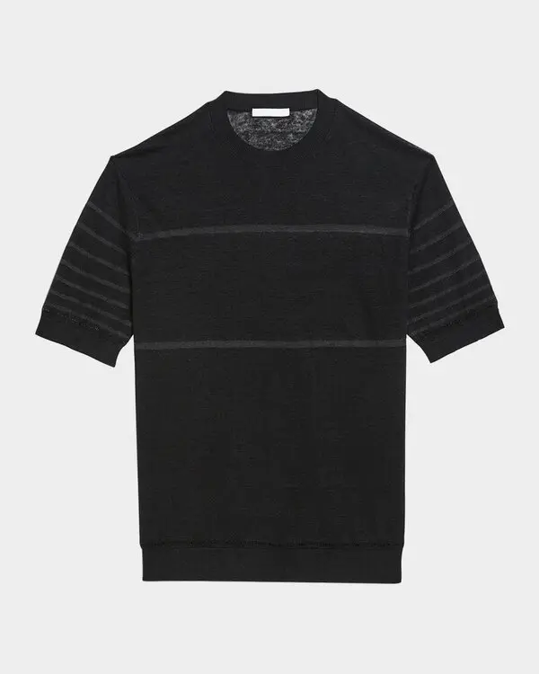 Helmut Lang Sheer Stripe Linen T-shirt
