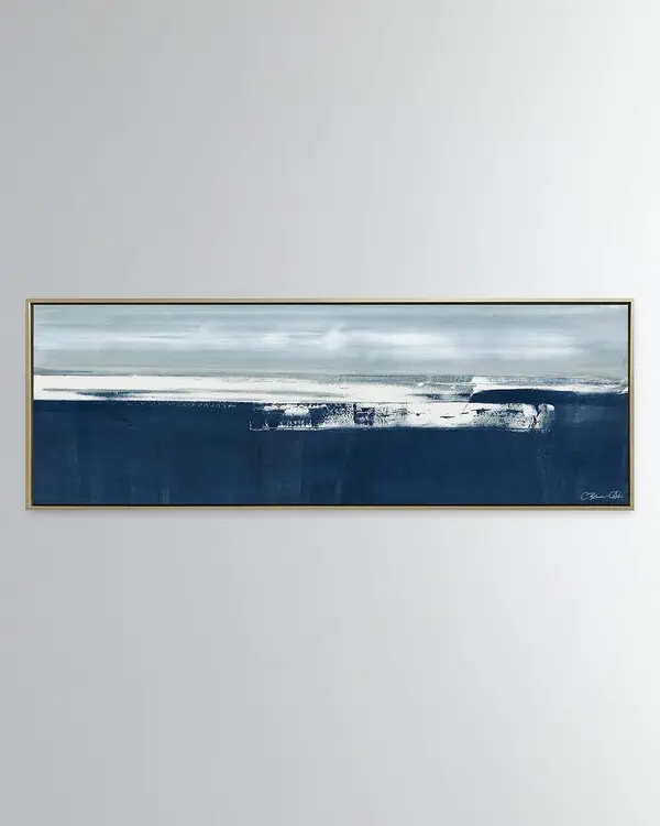 BENSON-COBB STUDIOS Coastal Landscape" Hand-embellished Giclee On Canvas Carol Benson-cobb, 73.5" X 25.5