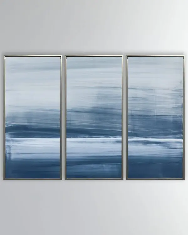 BENSON-COBB STUDIOS Coastal Threads" Giclee Triptych On Canvas Carol Benson-cobb