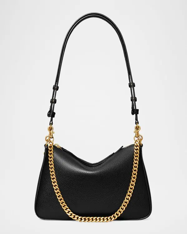 Tory Burch Perry Small Leather Shoulder Bag - Black